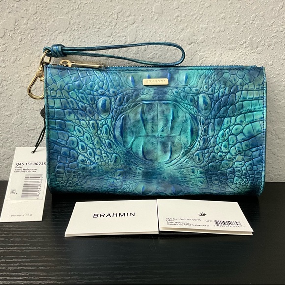 Brahmin | Bags | Brahmin Daisy Wristletclutch Cosmetic Bag Tonic ...